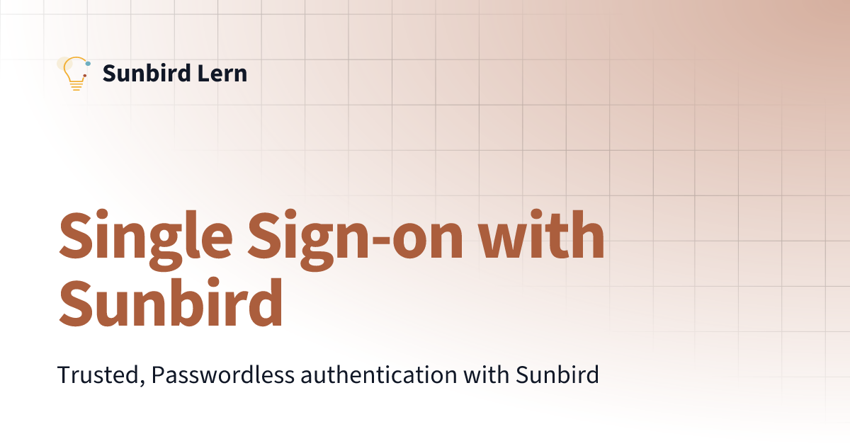 Single Sign-on with Sunbird | Sunbird Lern